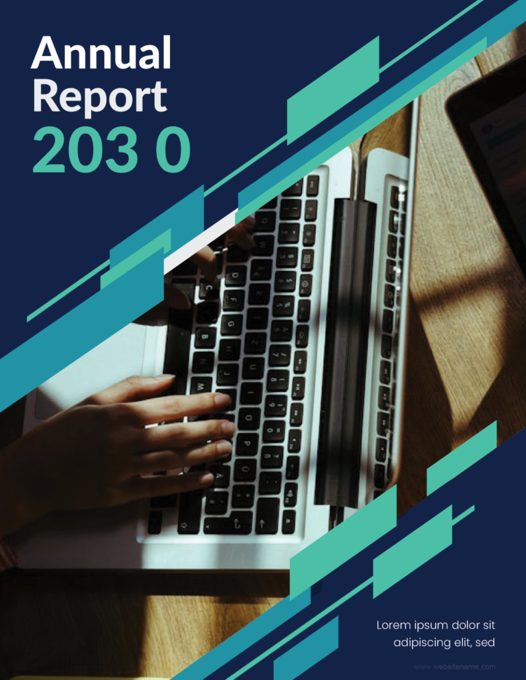 Annual Report Cover Pages for MS Word | Download Edit Print