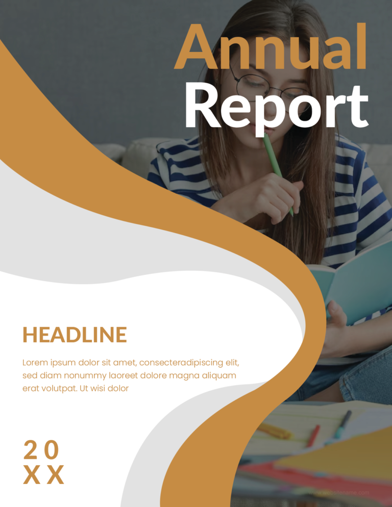 Annual Report Cover Pages for MS Word | Download Edit Print