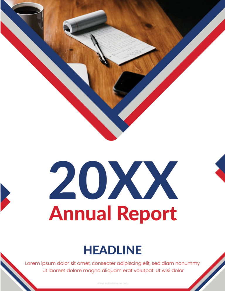 Annual Report Cover Pages for MS Word | Download Edit Print